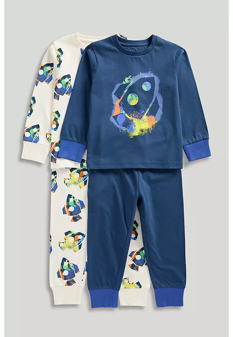 Buy Mothercare Space Pyjamas - 2 Pack Online | ZALORA Malaysia