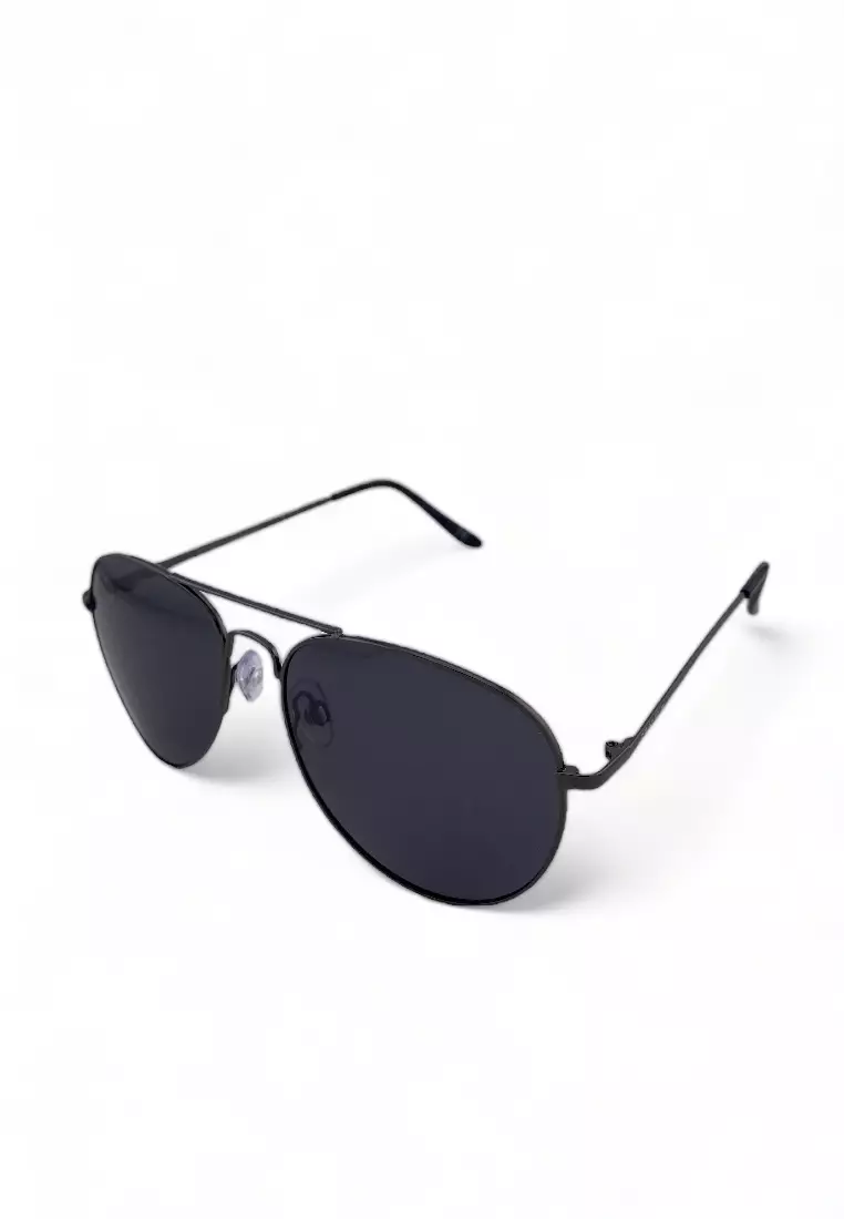 25 Nvg 25 Nvg By Essilor Mens Aviator Frame Black Plastic Uv Protection And Polarized