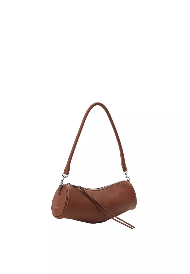 Jual RABEANCO Croissant Barrel Crossbody Clutch Bag - Caramel Original ...