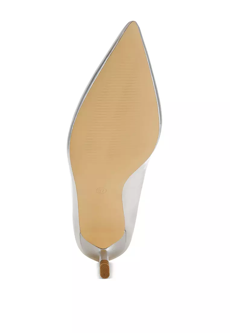 Buy London Rag Metallic Fantasy Heel Pumps in Silver Online | ZALORA ...