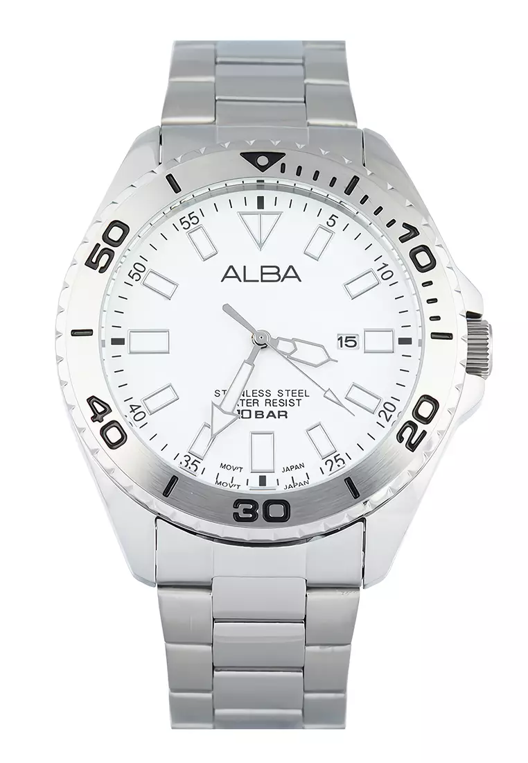 Jual Alba Alba AH9023X1 Jam Tangan Analog Pria Silver Stainless Steel ...