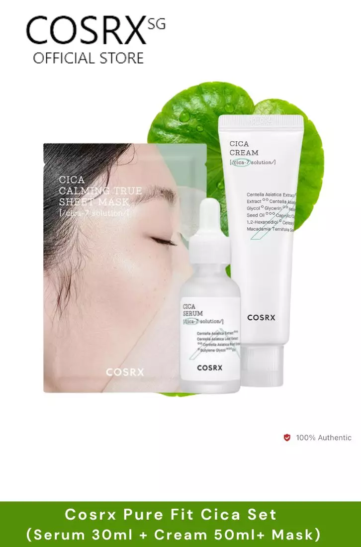 Buy COSRX Cosrx Cica Set (Serum 30ml + Cream 50ml+1's Mask)(Soothing, Calming, Strengthening ...