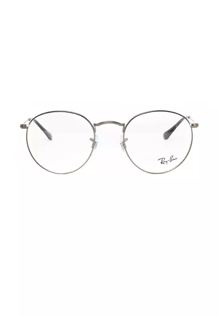 Buy Ray-Ban Ray-Ban Unisex Matte Grey Metal Round Eyeglasses RB3447V ...