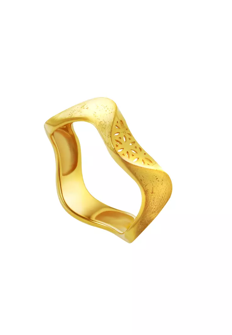 Buy TOMEI TOMEI Sri Puteri Collection Wavy Ring Yellow Gold 916 2025 ...