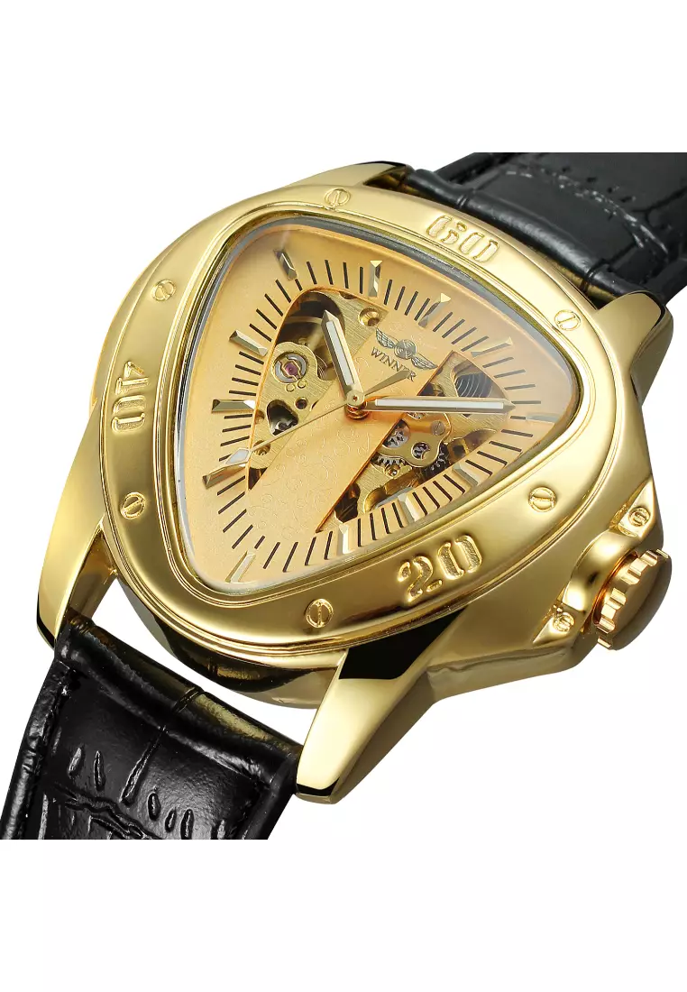 Buy OPCHIC Snake-Shaped Golden Triangle Mechanical Watch 2025 Online ...