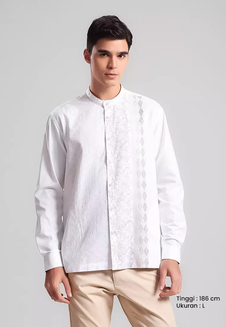 Jual Manzone MANZONE - Kemeja Koko Lengan Panjang Pria Rashed Comfort ...