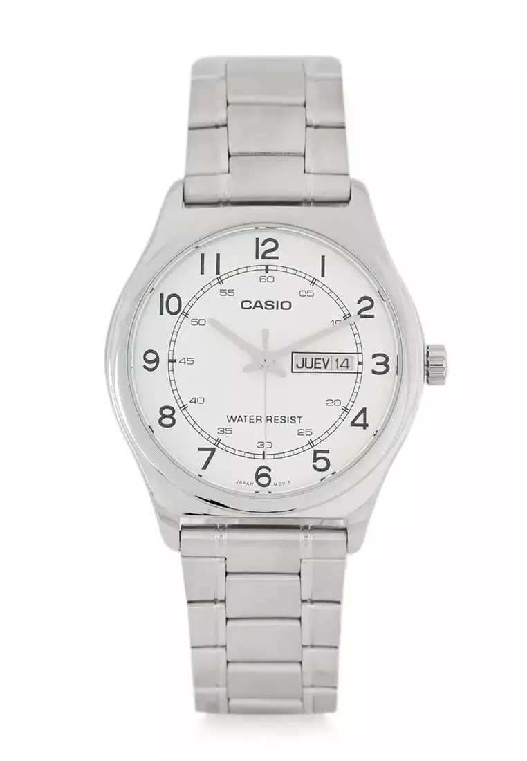 Jual Casio Casio Jam Tangan Pria - Silver White - Stainless Steel - MTP-V006D-7B2UDF Original ...