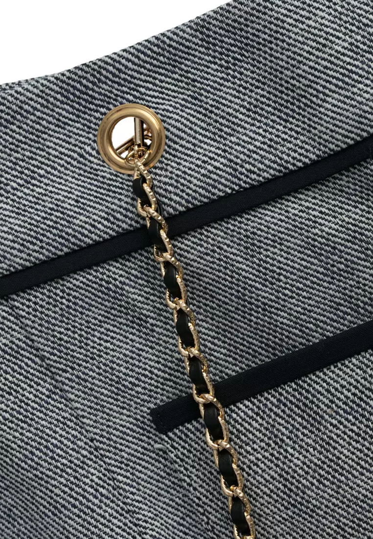 Buy iROO Braided Chain Strap Mini Skirt 2026 Online | ZALORA