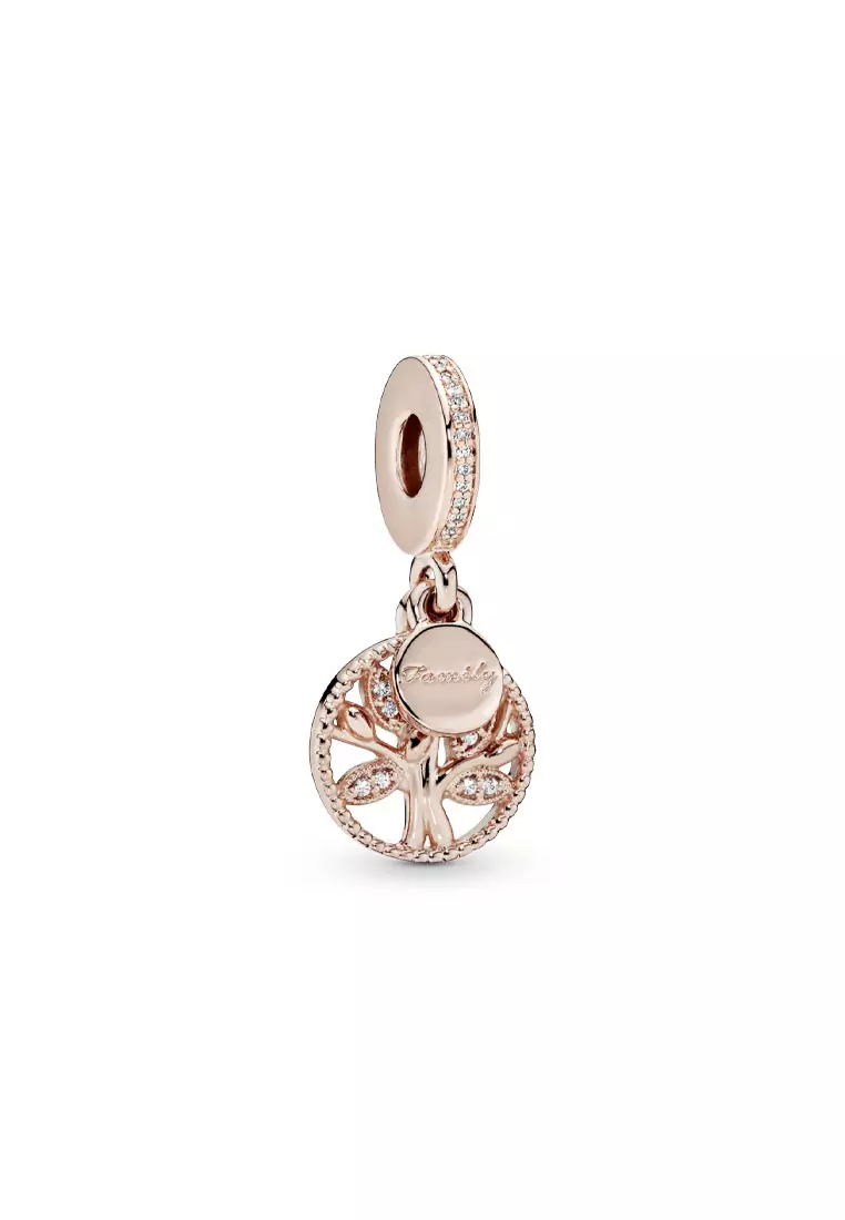 Buy PANDORA Pandora 14k Rose Gold Plated Sparkling Family Tree Dangle ...