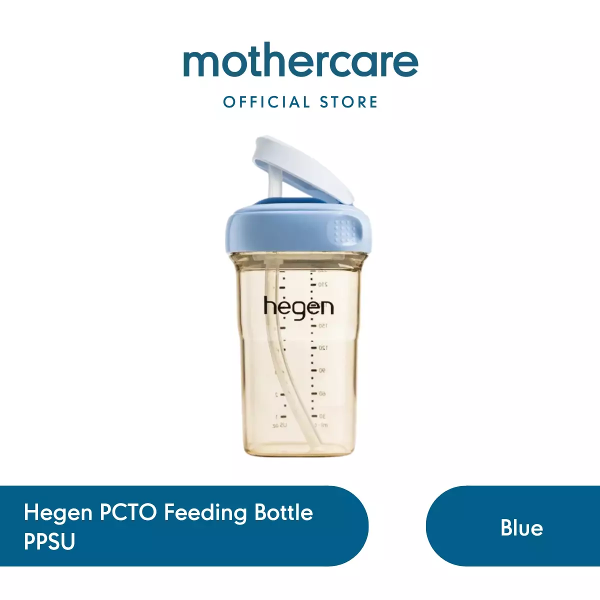 Jual Mothercare Hegen PCTO Straw Cup PPSU 240ml Blue - Botol Minum Anak ...