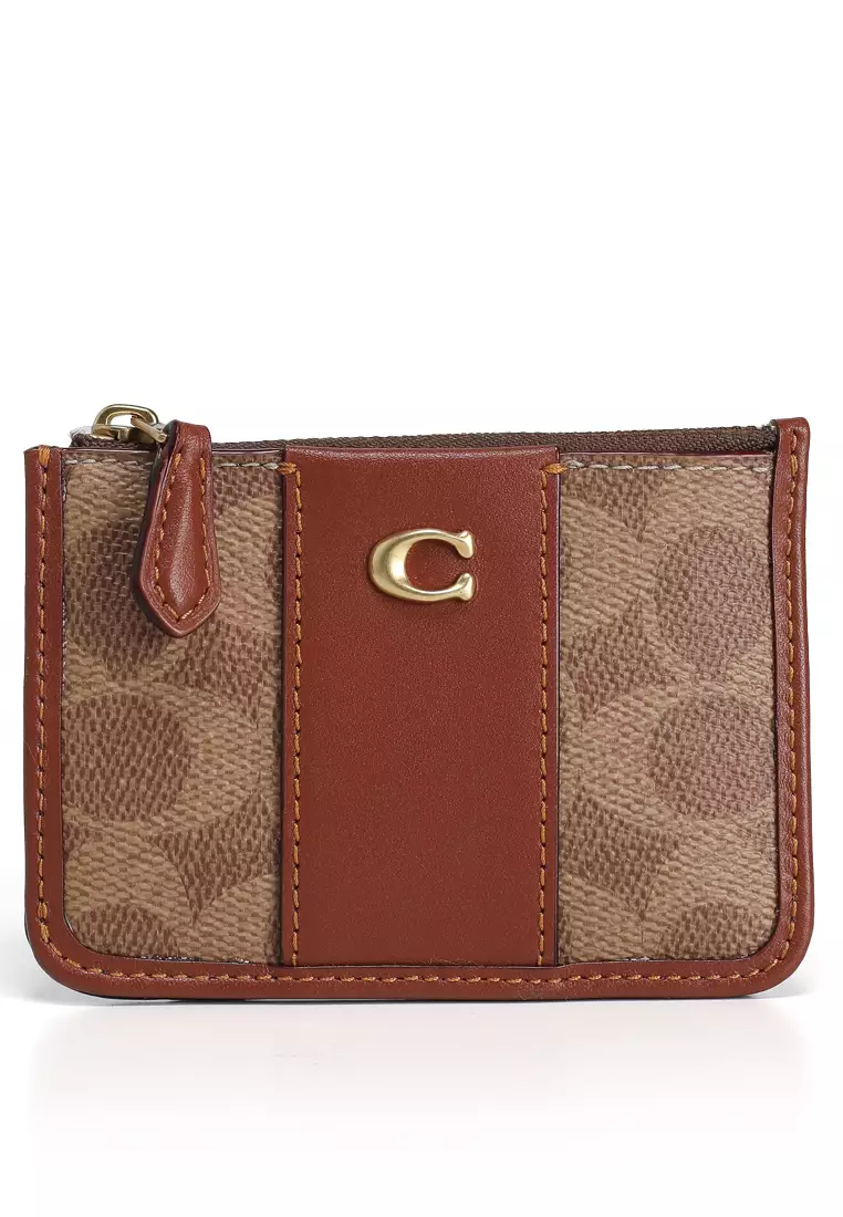 Coach Mini Skinny ID Case In Signature Canvas (cq) 2025 | Buy Coach ...