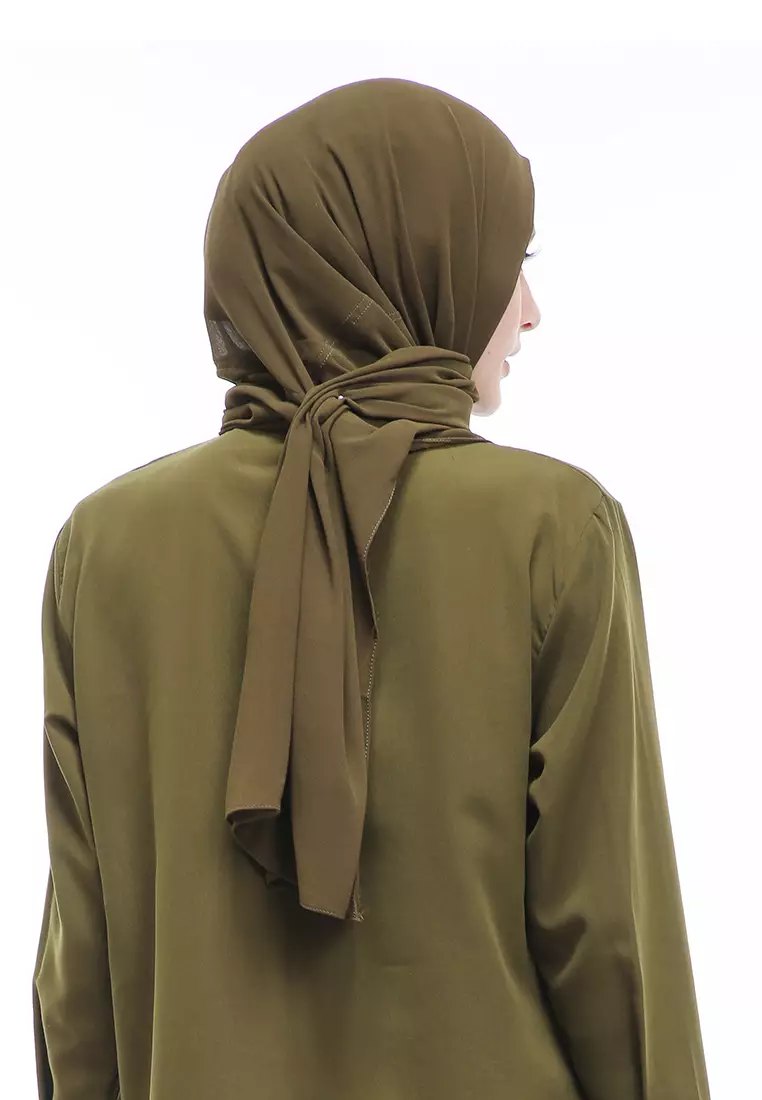 Jual Evernoon Sakilah Hijab Pashmina Ceruty Baby Doll Wanita Polos Relaxed Fit - Army Original ...
