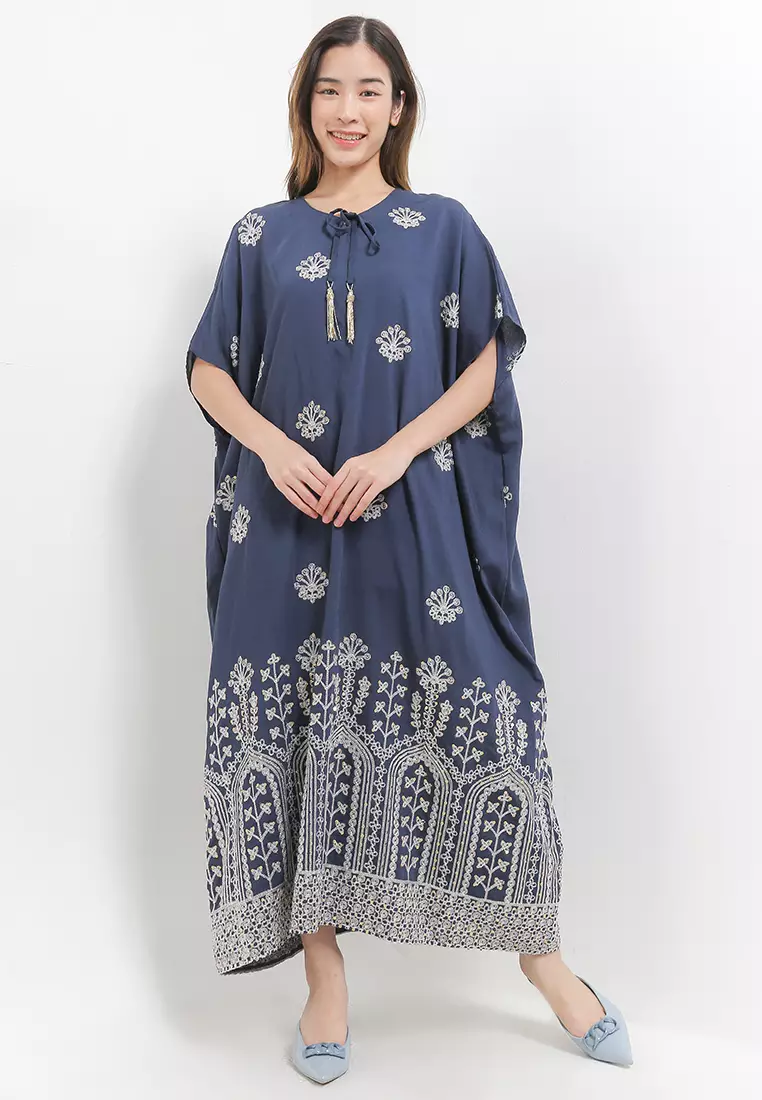 Jual Chic Simple Beaded Tassel Seq Emb Kaftan Original 2025 | ZALORA ...