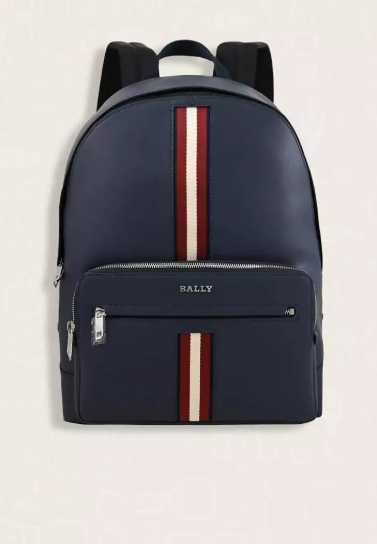 Jual BALLY Bally Harys Leather Backpack In Navy Original 2025 | ZALORA ...