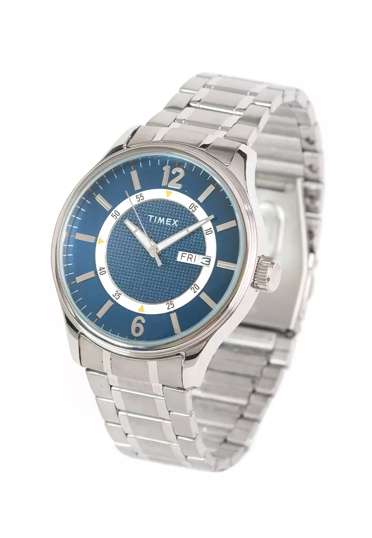 Buy Timex Timex G198 Series Silver Stainless Steel Analog Quartz Watch ...