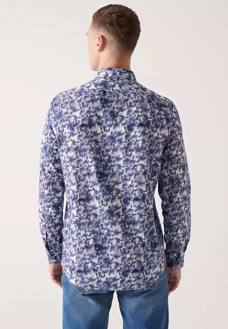 Buy Avva Abstract Patterned Slim Fit Shirt 2026 Online | ZALORA Philippines