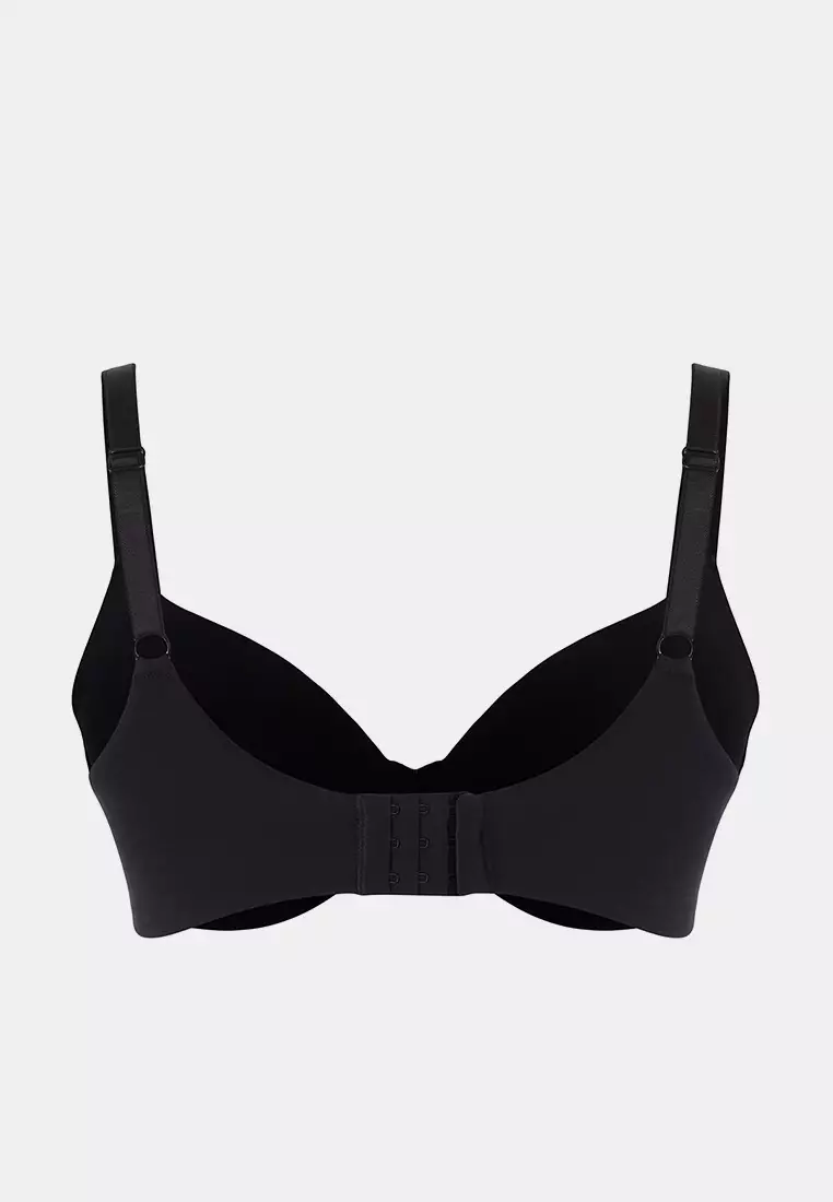 Jual Trendyol Black Covered Underwire Plus Size Bra Original 2025 ...