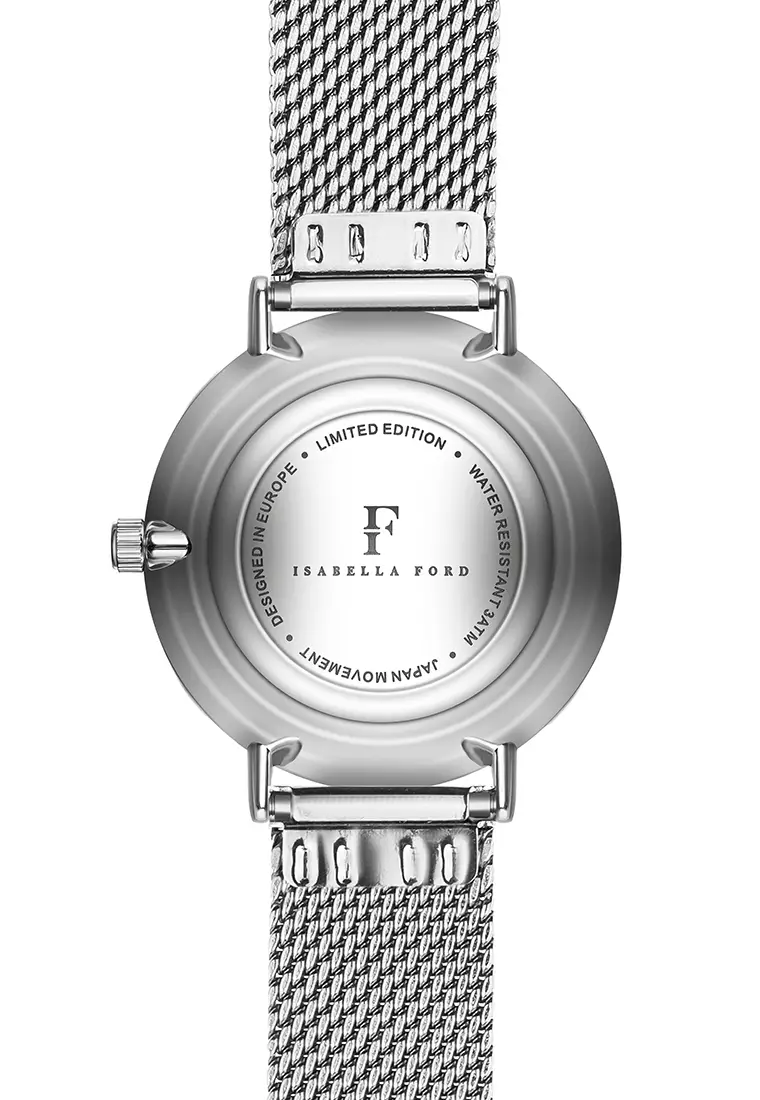 Buy Isabella Ford Isabella Ford Infinity Silver Mesh Women Watch 2025 ...