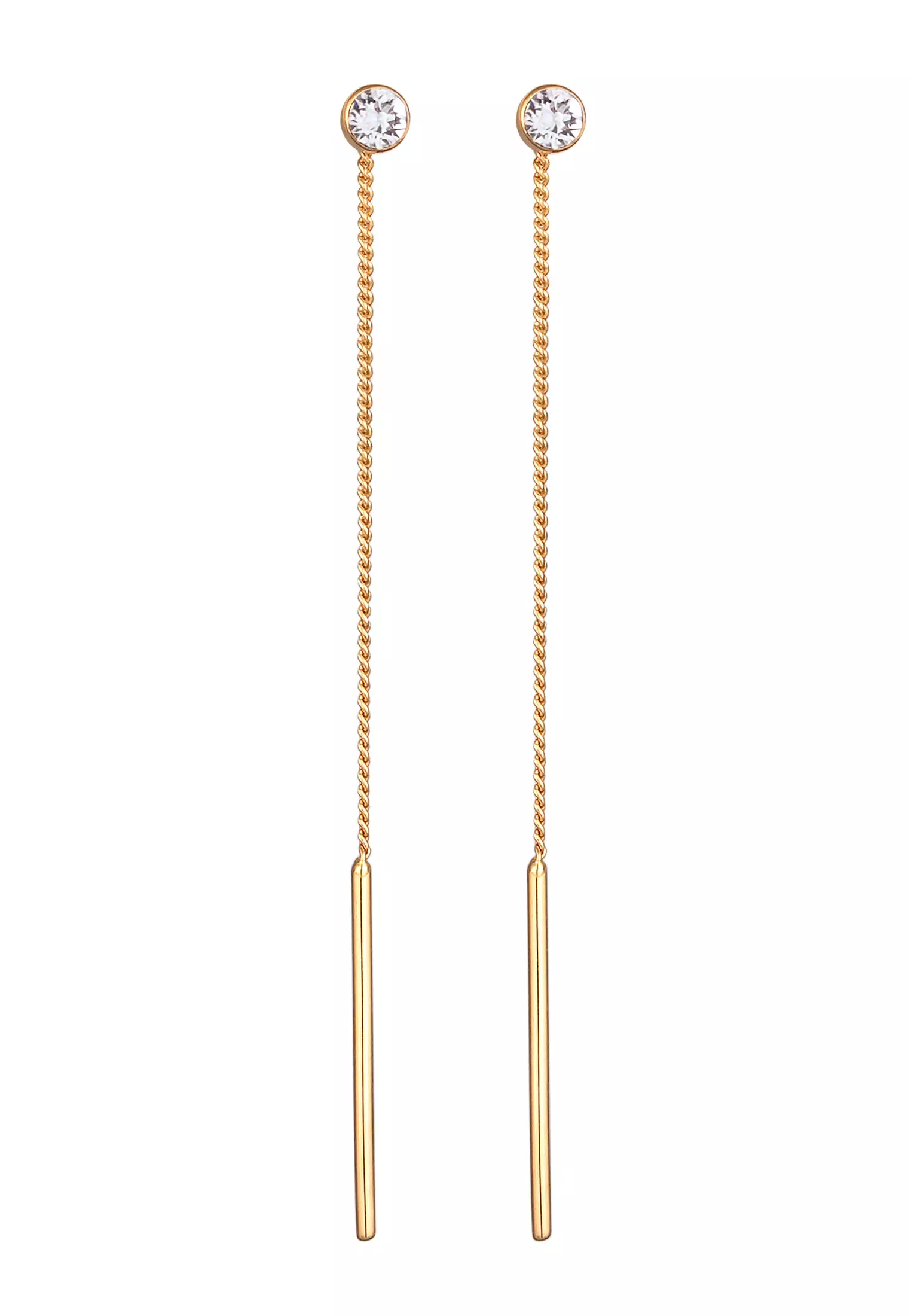 Buy ELLI GERMANY Delicate Swarovski® Crystal Earrings – Gold-Plated ...