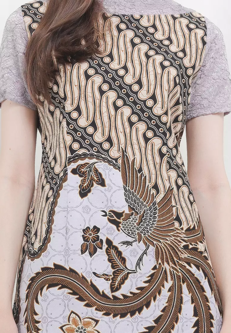 Jual Rianty Batik Dress Armai Grey Original 2024 | ZALORA Indonesia