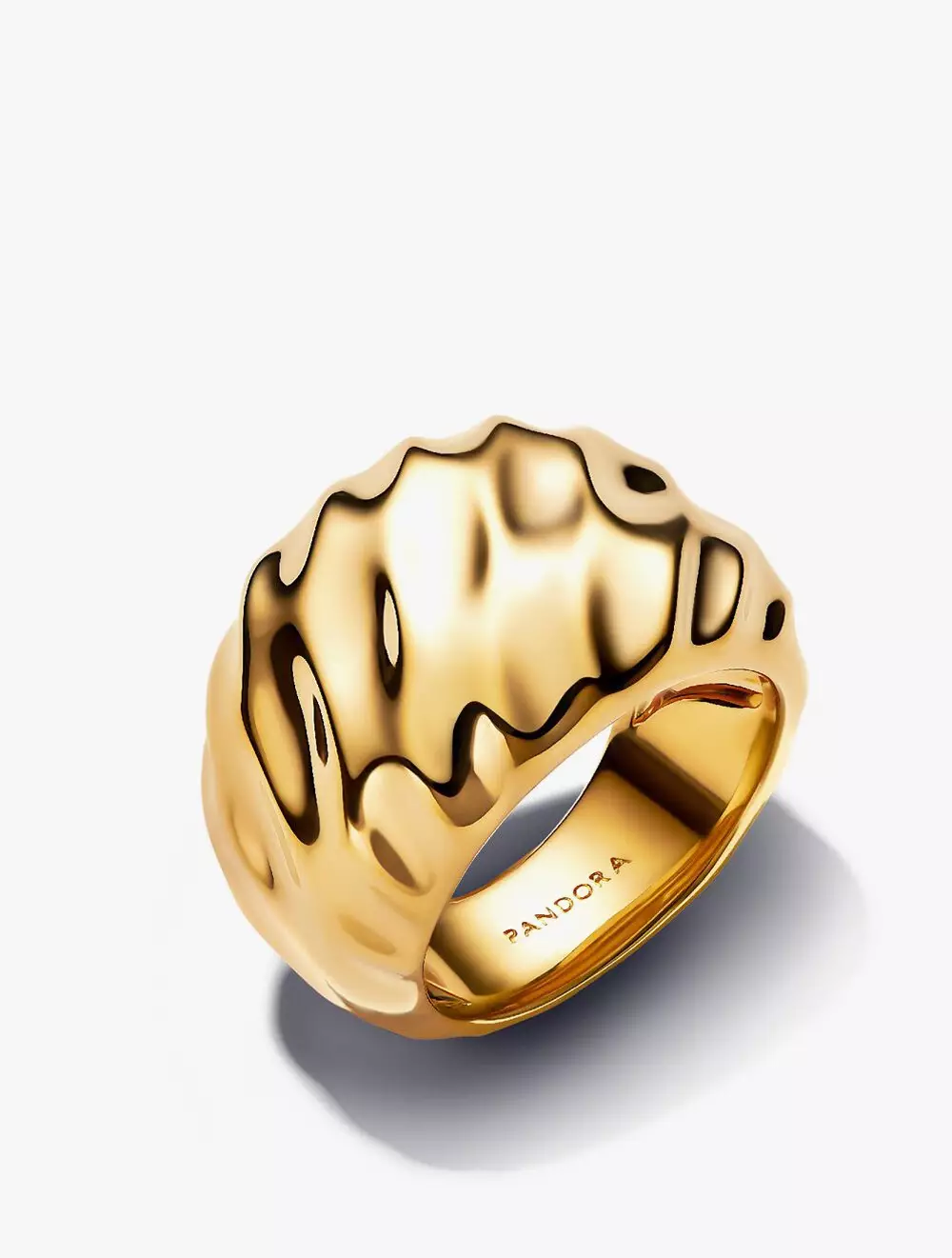 Jual PANDORA Texture 14k gold-plated ring Original 2025 | ZALORA ...