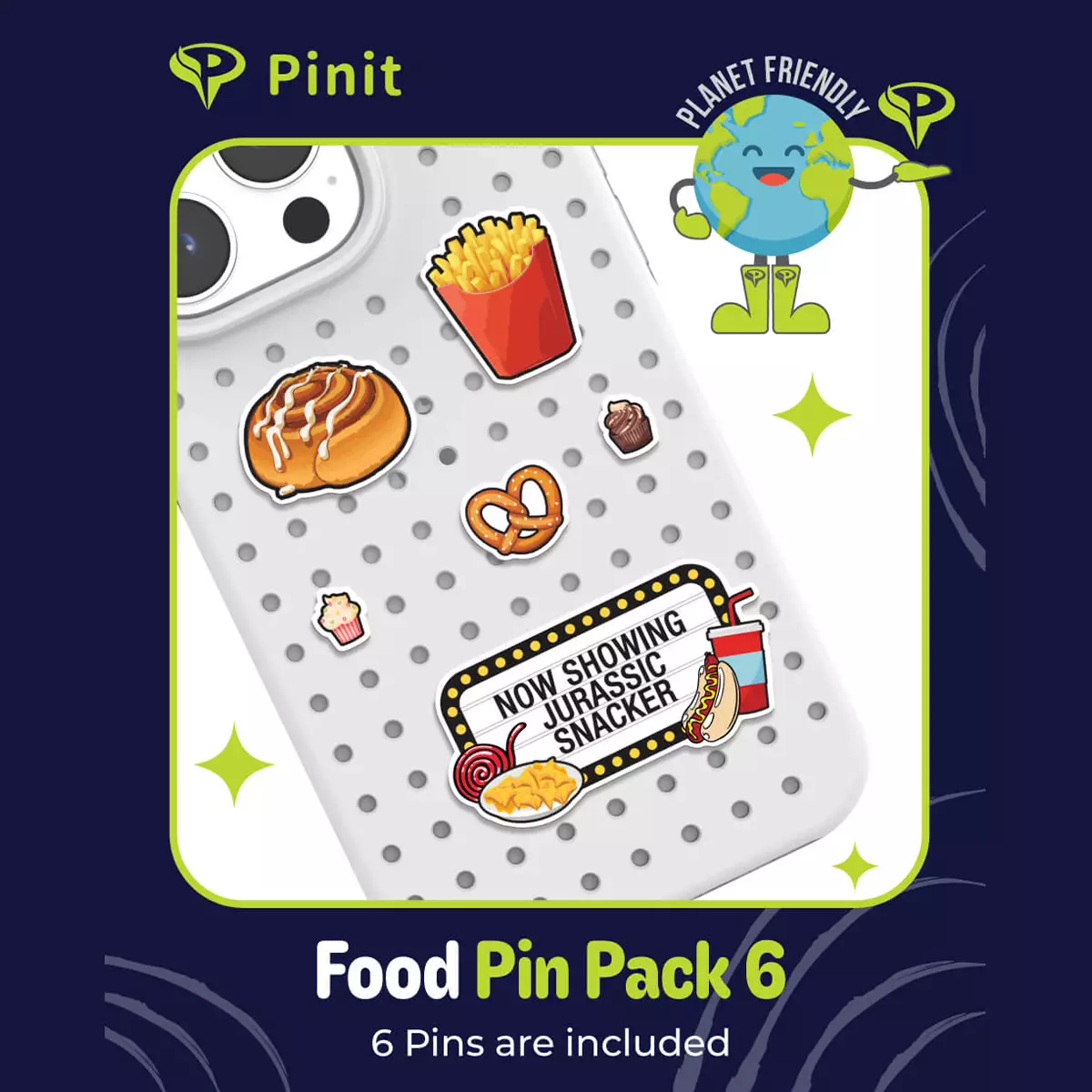 Jual PINIT Pinit Food Pin Pack 6 with 6 Pins for Decorate and Custom ...