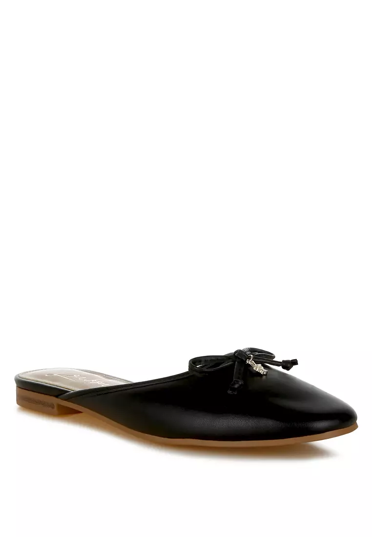 Buy London Rag Bow Slip-On Flat Mules in Black 2025 Online | ZALORA