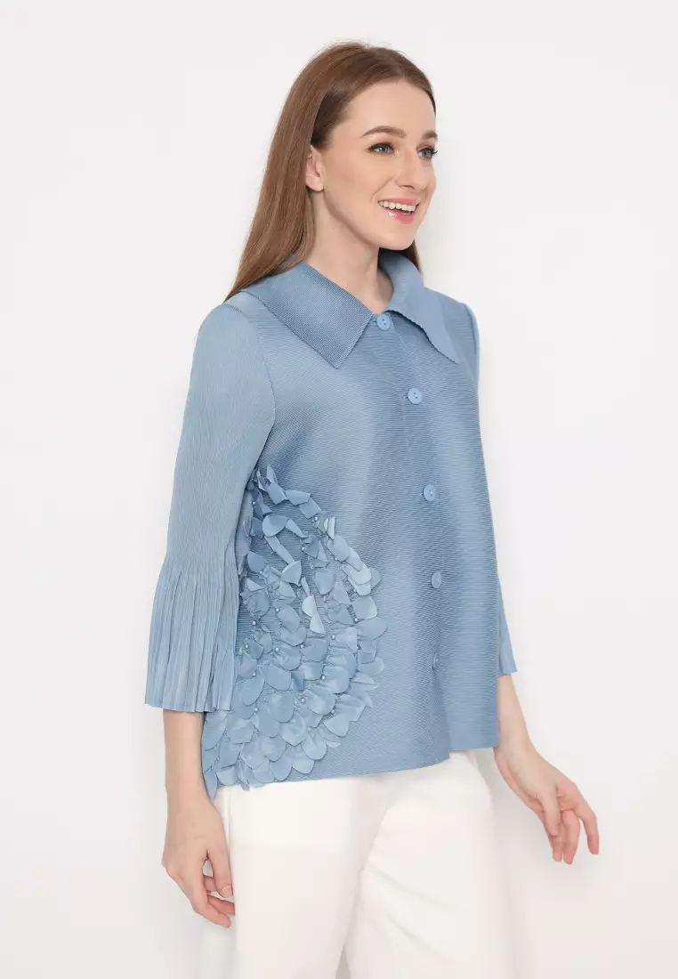 Jual Rupa Arupa Rupa Arupa - Sky Blue Rosabel Pleats Blouse Original ...