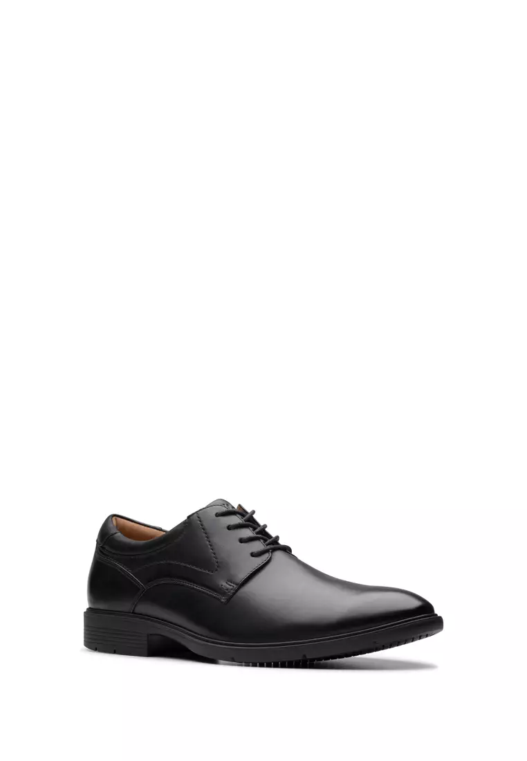 Buy CLARKS Mens Eldredge Plain Formal Shoes - Black Leather 2025 Online ...