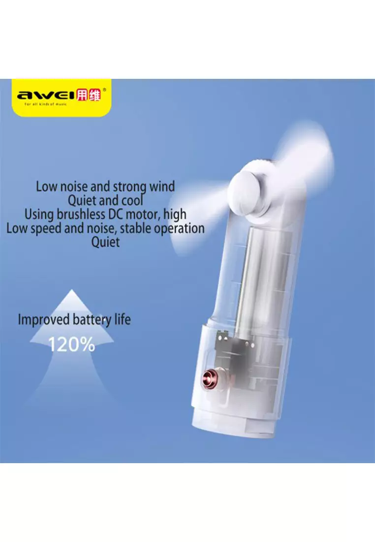 Buy Latest Gadget Awei F32 Rechargeable Fan – Pink 2024 Online | ZALORA ...