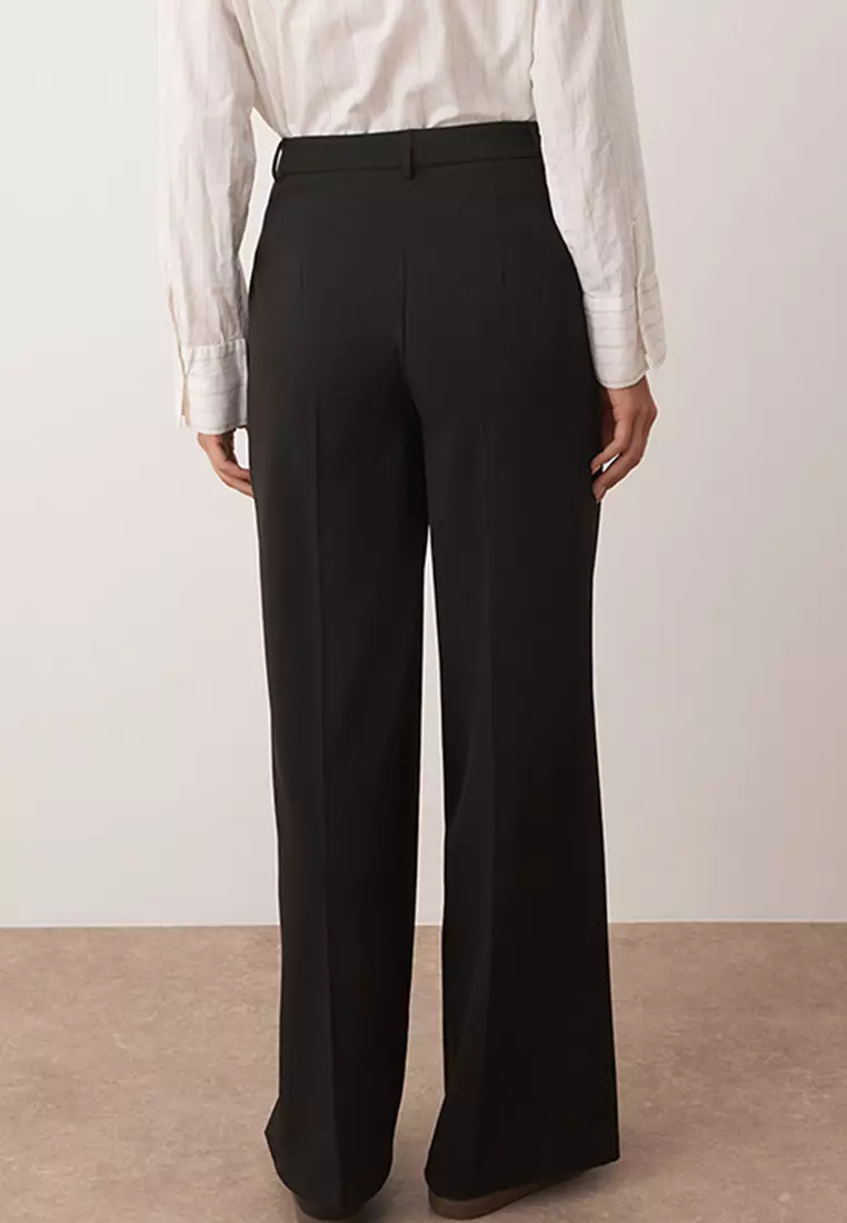 網上選購 Trendyol Black Palazzo/Extra Wide Leg Woven Fabric Trousers 2025 ...