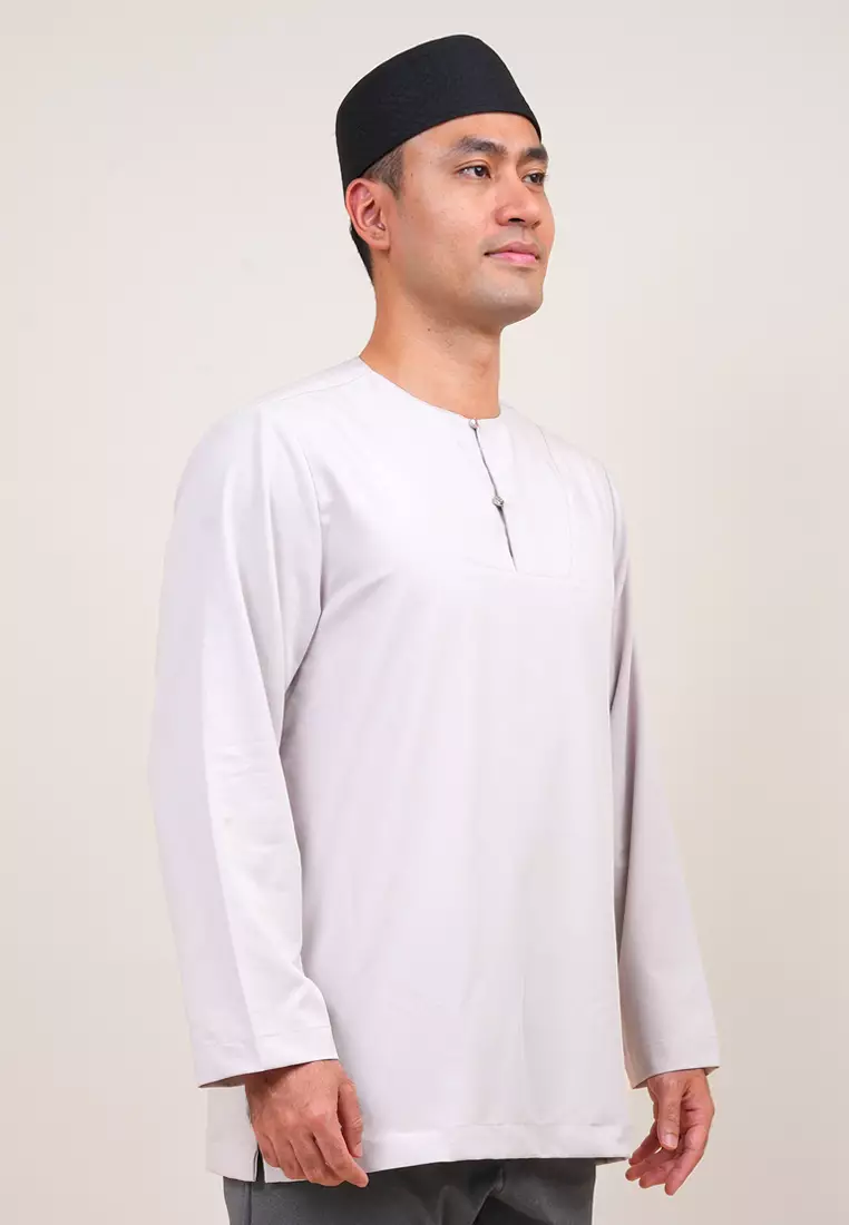 Buy SITI KHADIJAH Siti Khadijah Basheer Top in Light Grey 2025 Online ...