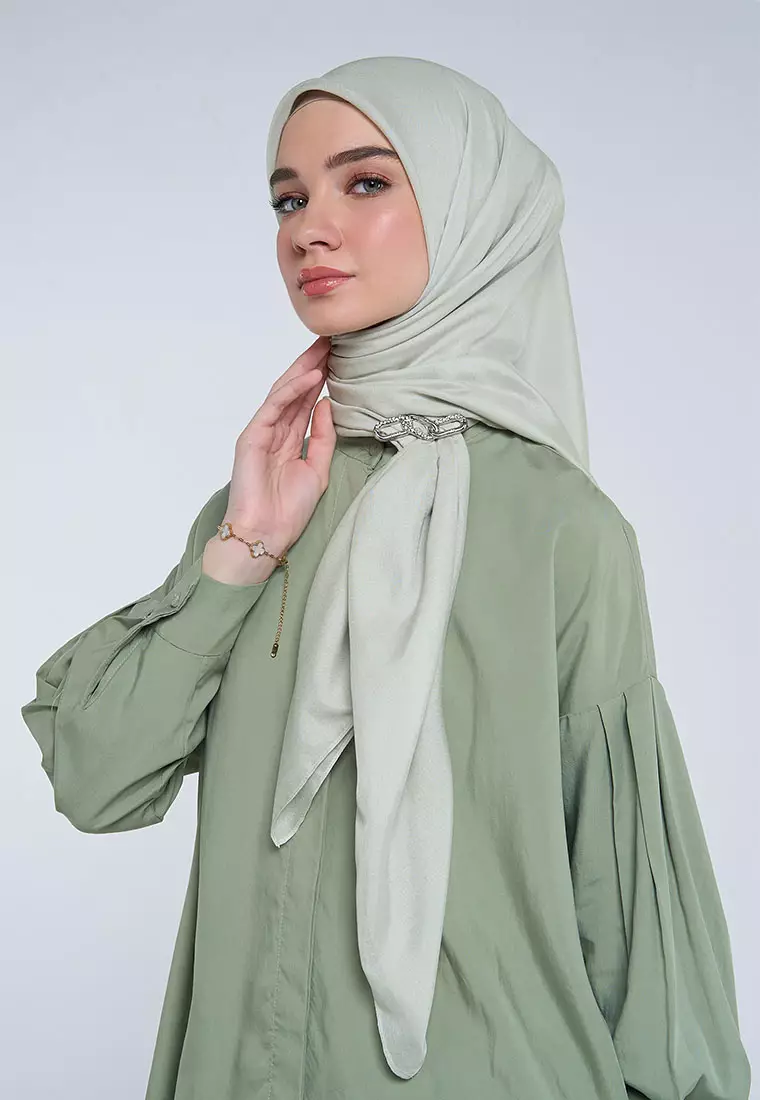 Jual KAMI Kami Airy Voile Scarf Plain Sheer Green Original 2024 ...