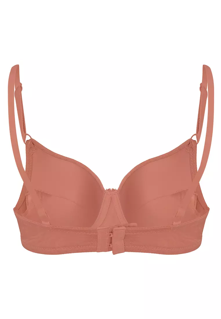 Buy BARBIZON Color Your Life Jacquard Rust Full Cup Bra With Underwire ...