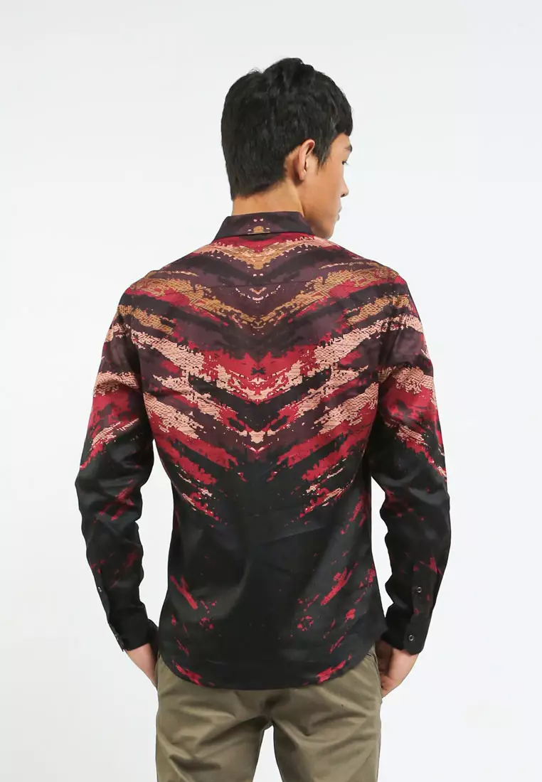 Jual Manzone MANZONE Kemeja Pria Lengan Panjang SLIM FIT Nico-Black ...