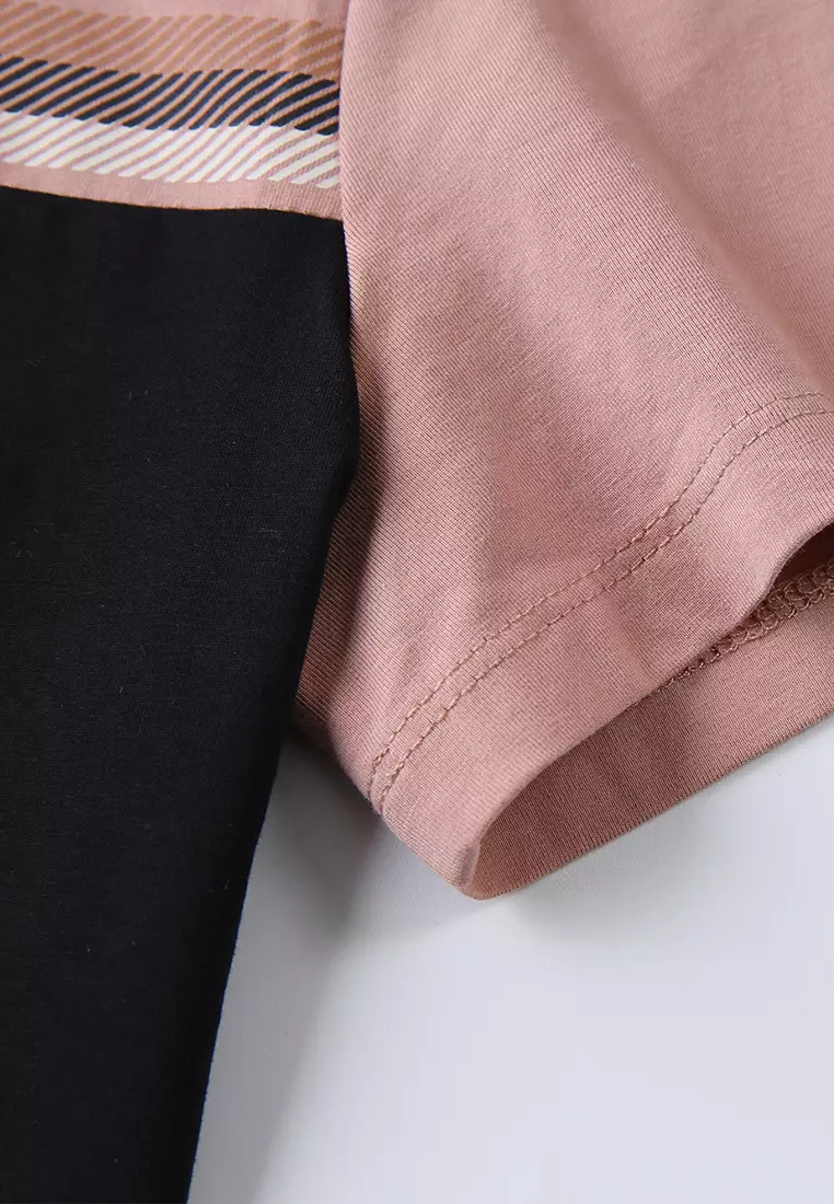 Buy A-IN GIRLS Simple Colorblock Short Sleeve Dress Online | ZALORA ...