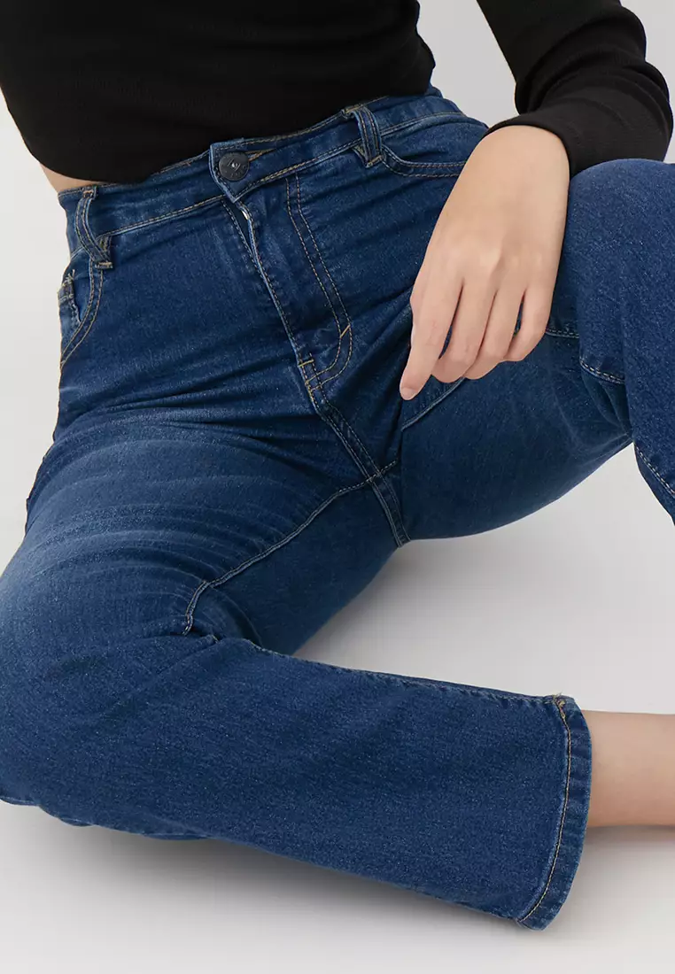 Jual Point One OLIVIA Dark Blue Jeans Original 2025 | ZALORA Indonesia