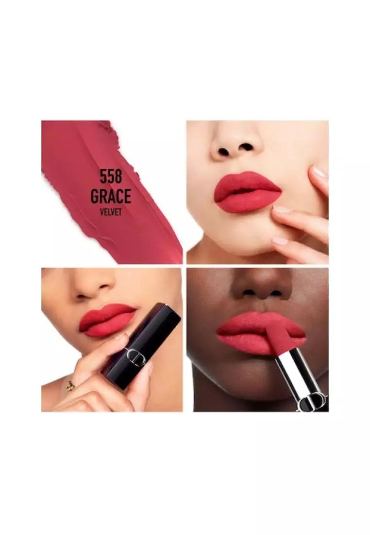 Buy DIOR Dior Rouge Lipstick 558 Grace Velvet Finish 2025 Online | ZALORA