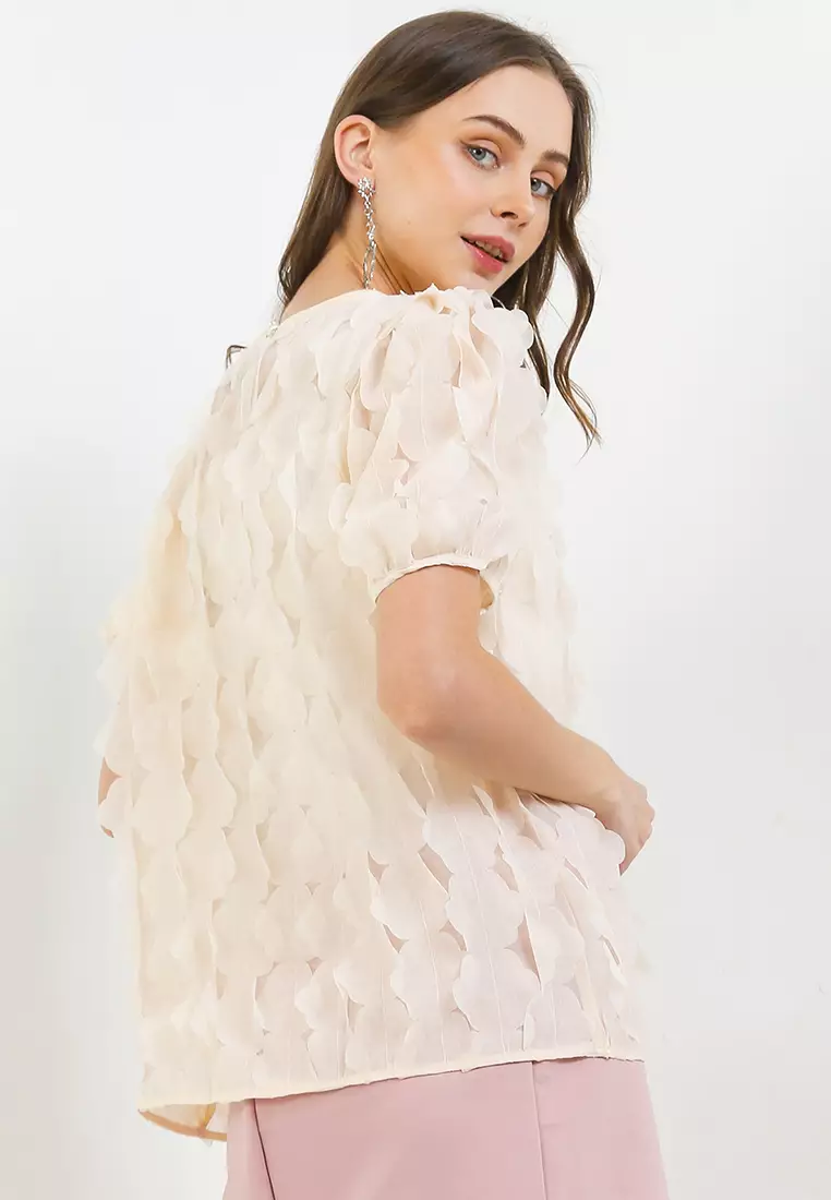 Jual Icons Puff Sleeves 3D Blouse Original 2024 | ZALORA Indonesia