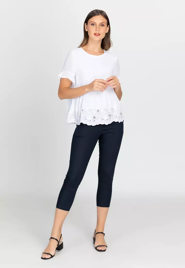 Buy BADOMODA Bendela Babydoll Embro Edge Top 2026 Online | ZALORA ...