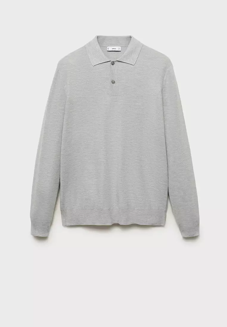 MANGO Man Micro-Structured Cotton Polo Shirt 2026 | Buy MANGO Man ...