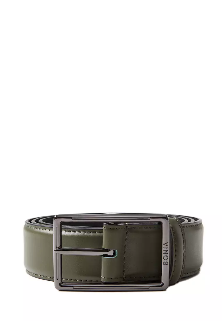 Buy BONIA Burnt Green Colt Non-Reversible Leather Belt Online | ZALORA ...