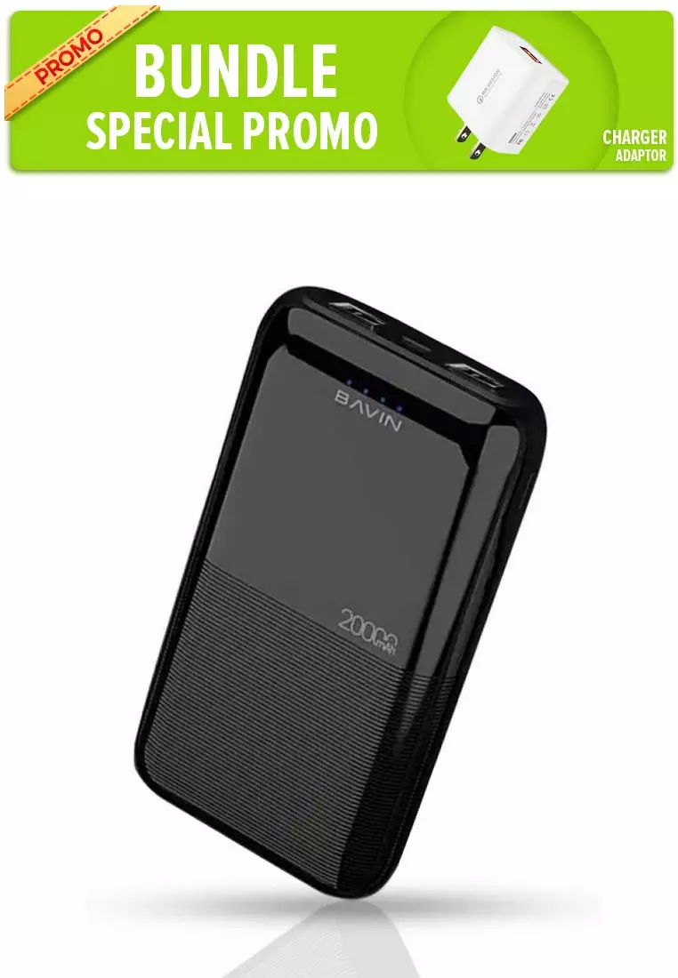 Buy BAVIN PC091 Power Bank 20000mAh Lithium Polymer Battery Quick Charging Dual Port Comes With ...