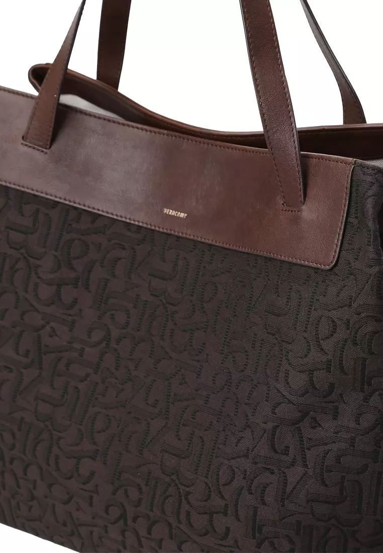 Buy BERACAMY Soft-Structured Trapezoidal Canvas Tote Bag Large - Cacao ...