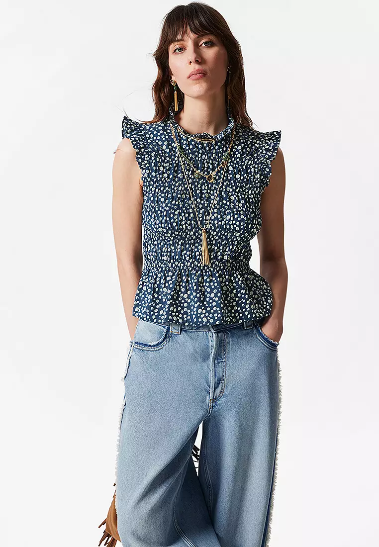 Buy & Other Stories Smocked Frill Top Online | ZALORA Malaysia