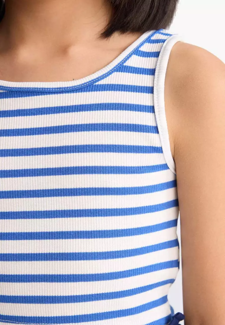 Jual DeFacto Crew Neck Striped Tank Top Original 2026 | ZALORA Indonesia