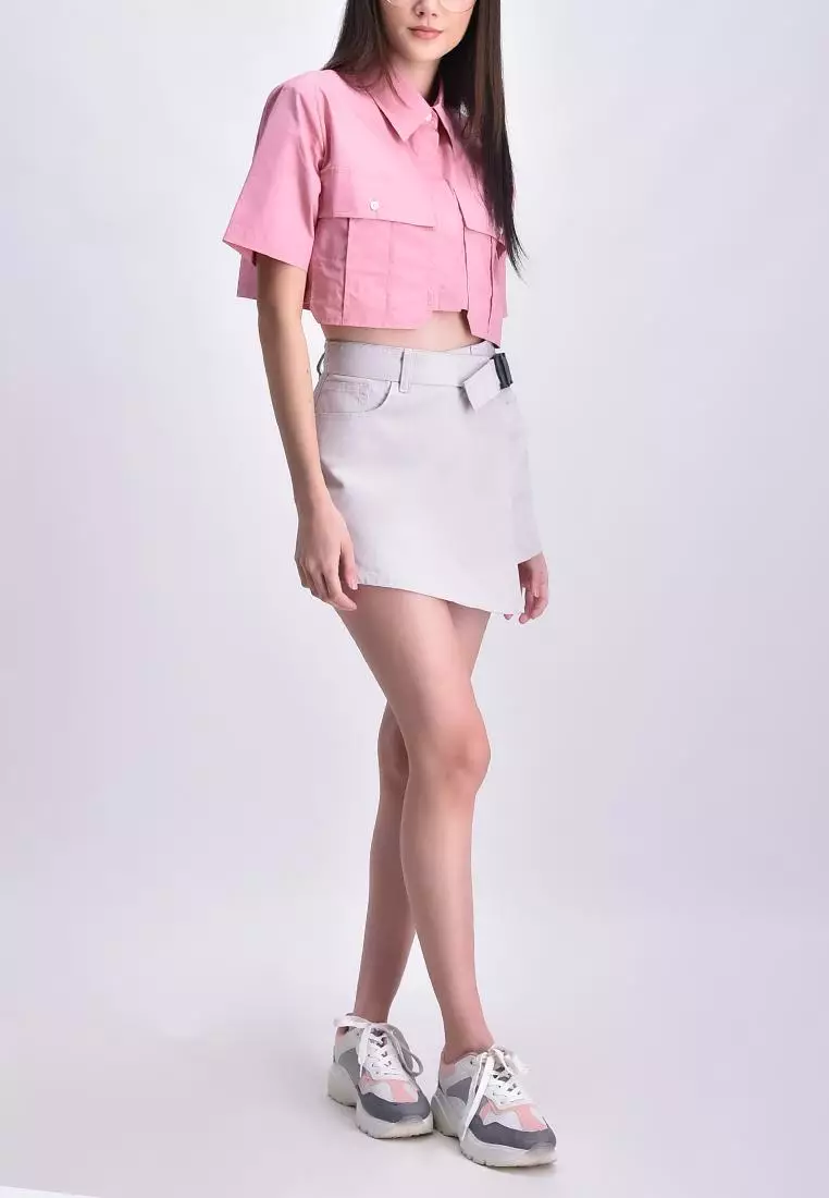 Buy BENCH Women's Boxy Cropped Shirt 2024 Online | ZALORA Philippines