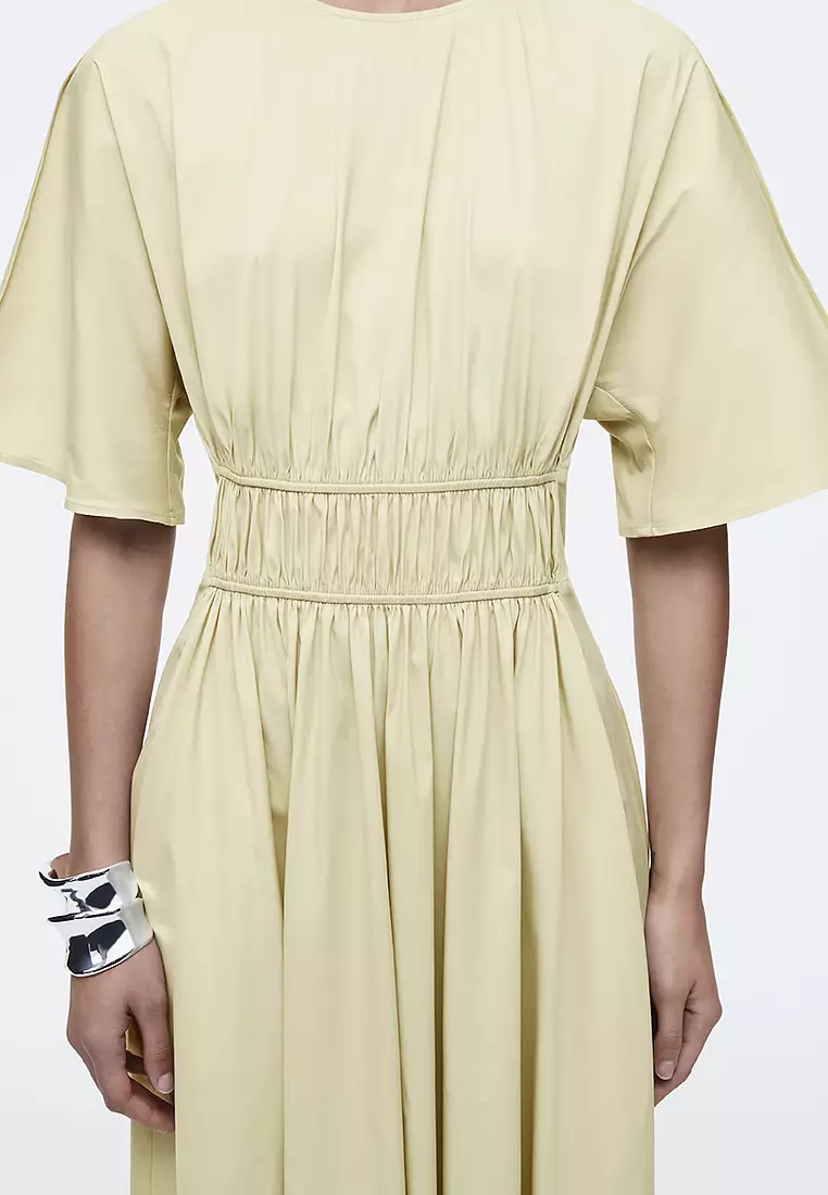 COS Gathered Open-Back Midi Dress 2025 | Buy COS Online | ZALORA Hong Kong