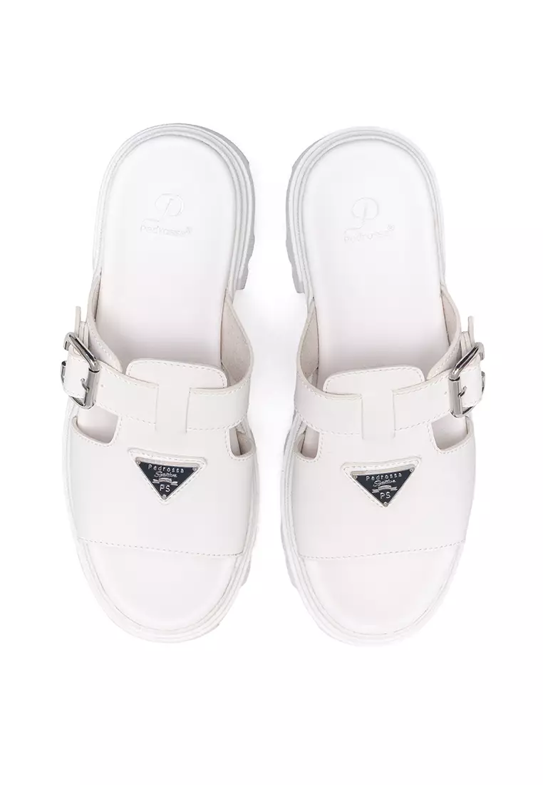 Jual Pedrossa Jennifer Platform Sandal in White Original 2025 | ZALORA ...