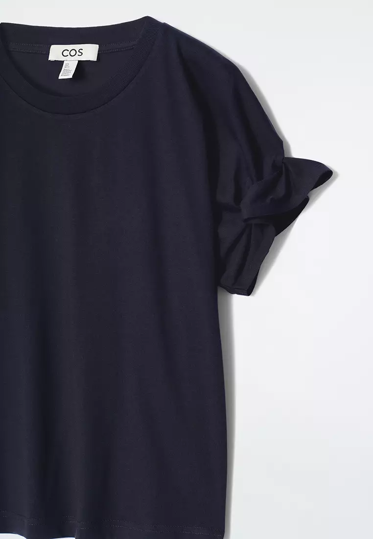 COS Gathered-Sleeved T-Shirt 2025 | Buy COS Online | ZALORA Hong Kong